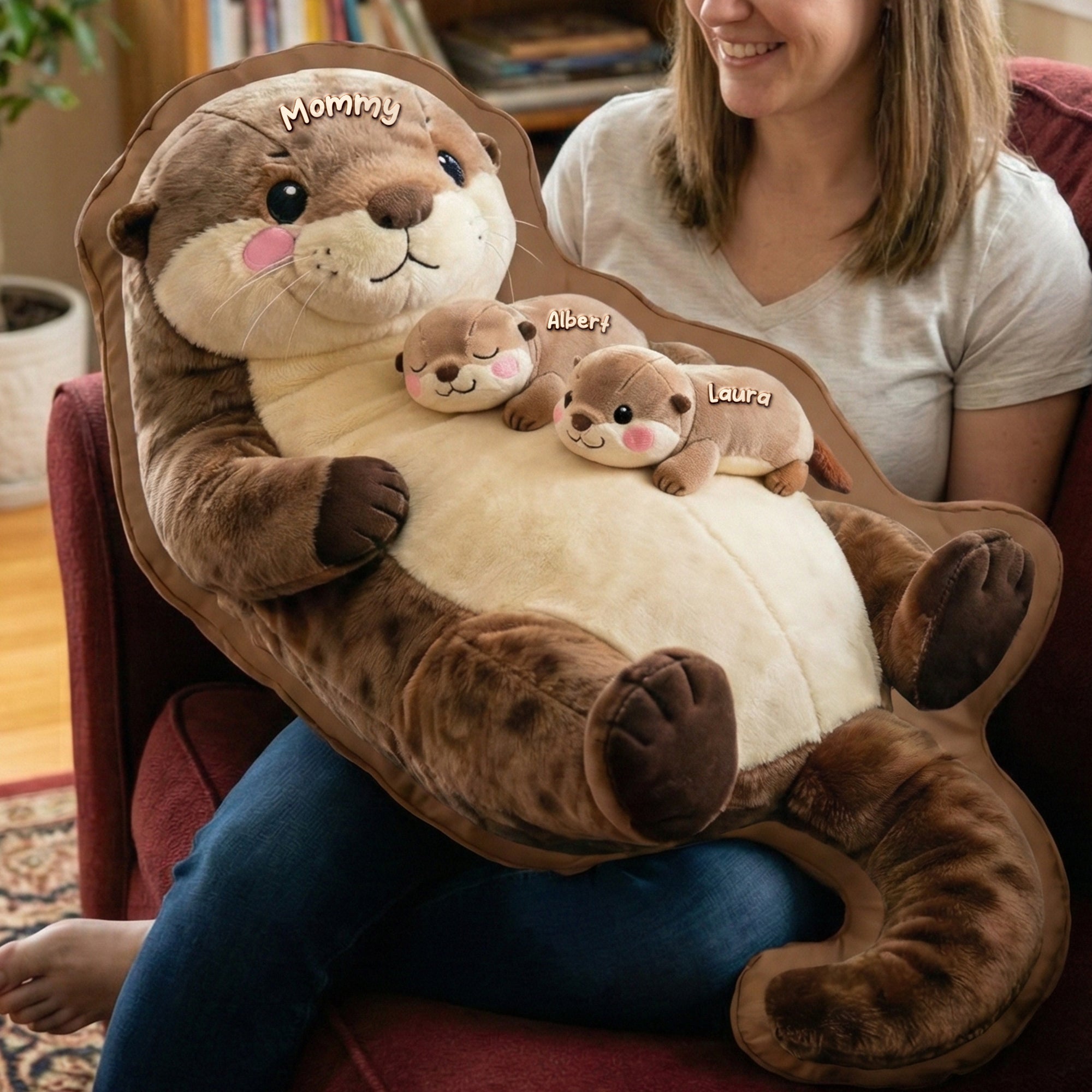 Otter Mom 3D Print Shape Pillow - Personalized Gifts For Mom designed ...