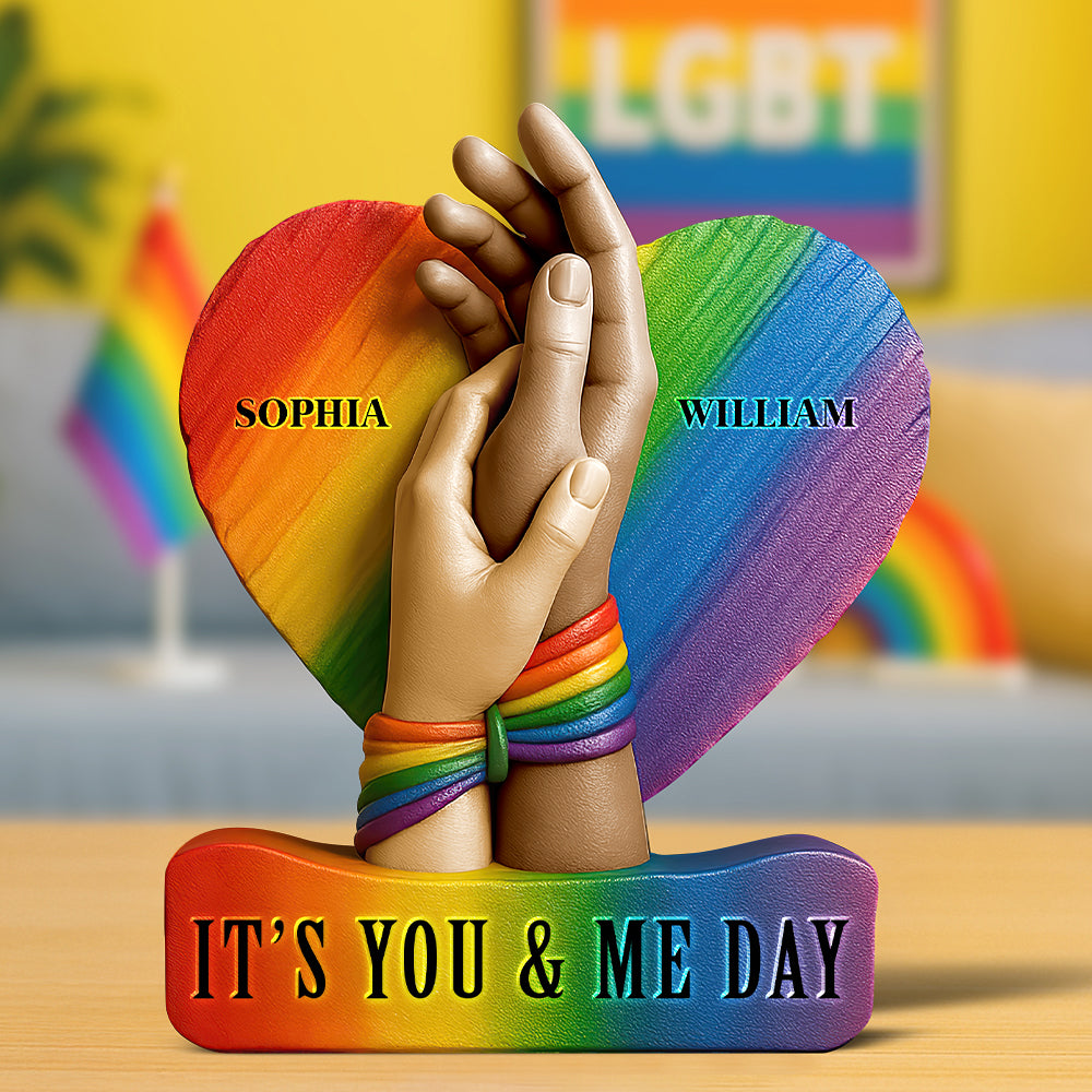 LGBT Couple Acrylic Plaque - Personalized Gifts For Couple designed by ...
