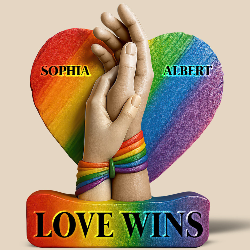 LGBT Couple Acrylic Plaque - Personalized Gifts For Couple designed by ...